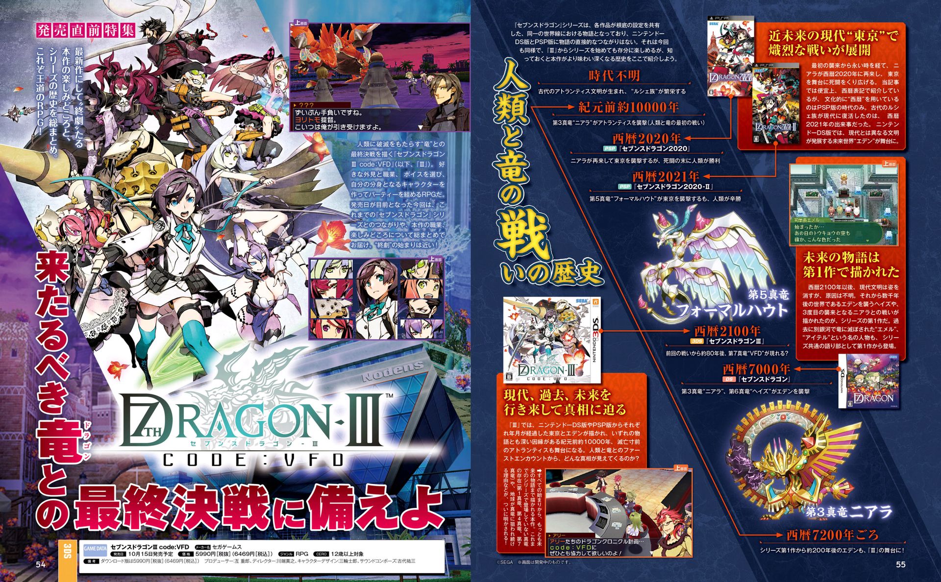 7th Dragon III Code: VFD Nintendo 3DS Scans, images - Legendra RPG