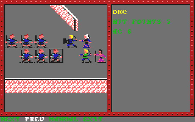 Advanced Dungeons & Dragons: Pool of Radiance Commodore 64/128 Screenshots, capture d'écrans ...